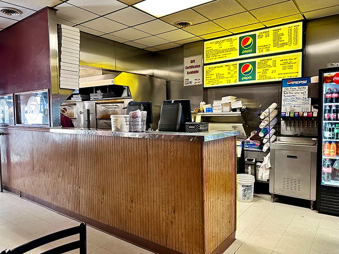 The command center where pizza dreams come true. Simple, efficient, and unchanged by trends or time—just like their recipes.