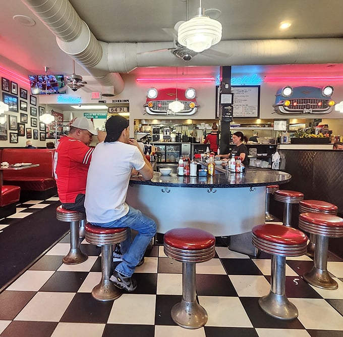 The round counter—breakfast theater in the round where regulars hold court and newcomers become converts to the Church of Good Eating.