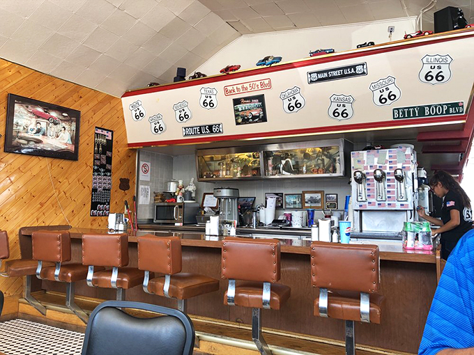 The counter seats – where solo diners become temporary family and the short-order ballet unfolds before your appreciative eyes.