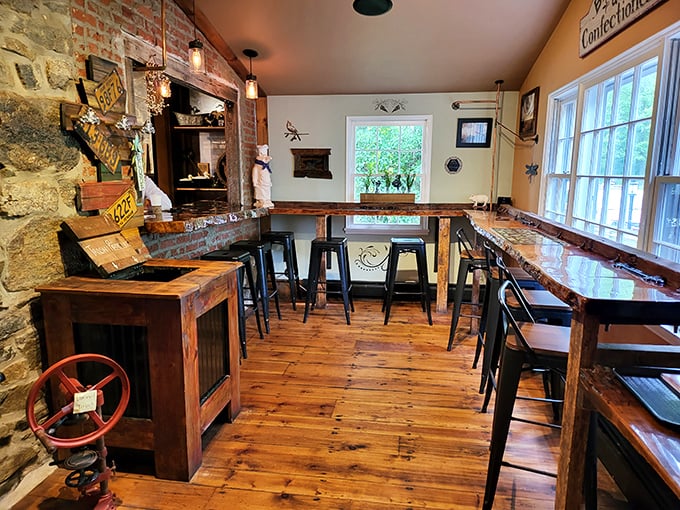Bar seating with a view—where you can watch pastry magic happen while contemplating a second slice of whatever that person just ordered.