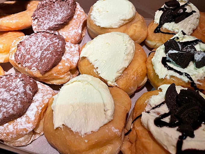 The Oreo-topped treats are having an identity crisis – are they donuts or dessert? Who cares!