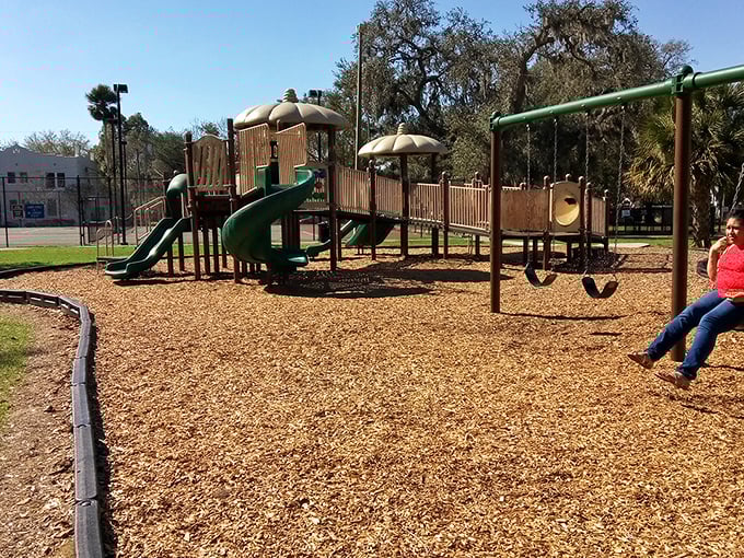 This playground reminds us that childhood fun doesn't need batteries, downloads, or software updates—just imagination and room to run.