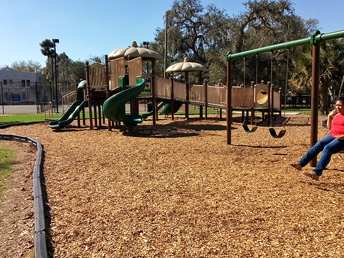 This playground reminds us that childhood fun doesn't need batteries, downloads, or software updates—just imagination and room to run.