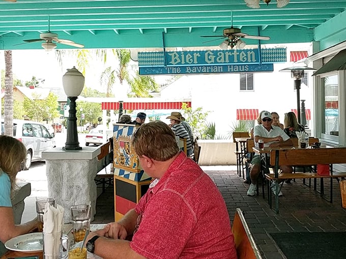 The outdoor Biergarten offers Florida sunshine with German hospitality—the best of both worlds without needing your passport.