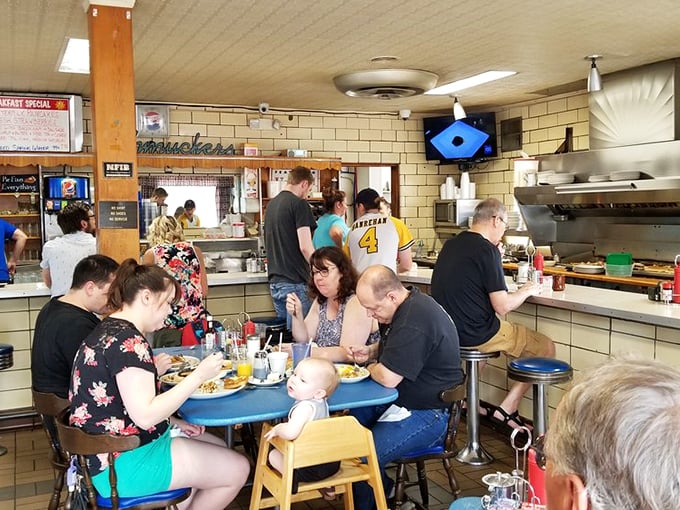 Breakfast at Schmucker's offers a charming glimpse into Toledo life – regulars discussing everything from weather forecasts to local politics over steaming coffee.