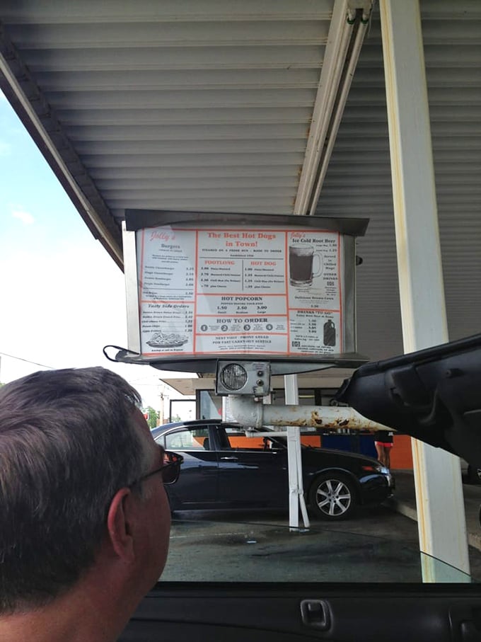 The drive-thru experience – where anticipation builds with every inch forward. Good things come to those who wait in their vehicles.