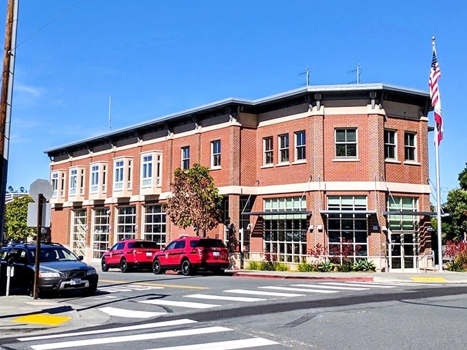Sausalito's fire station blends civic function with architectural flair—because even emergency services deserve to look good in a town this photogenic.