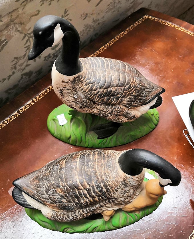 These decorative geese would make perfect sentinels for your coffee table – conversation pieces that won't honk at guests or leave surprises on your carpet.