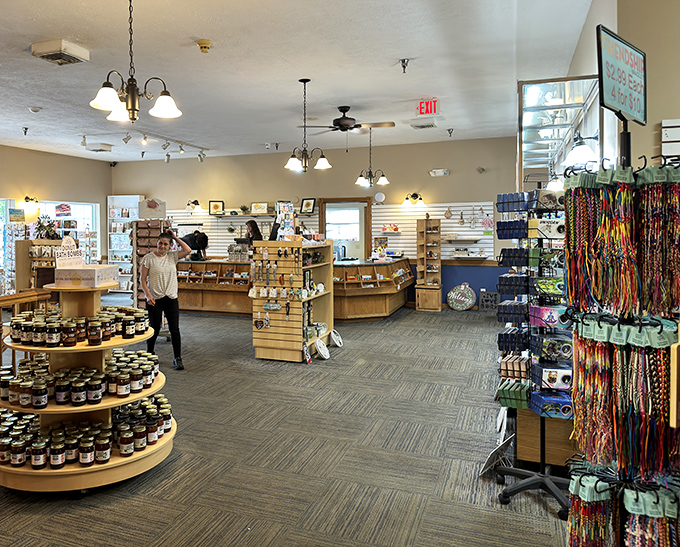 Beyond the restaurant lies a gift shop where you can take home local treats, though sadly not the chef.