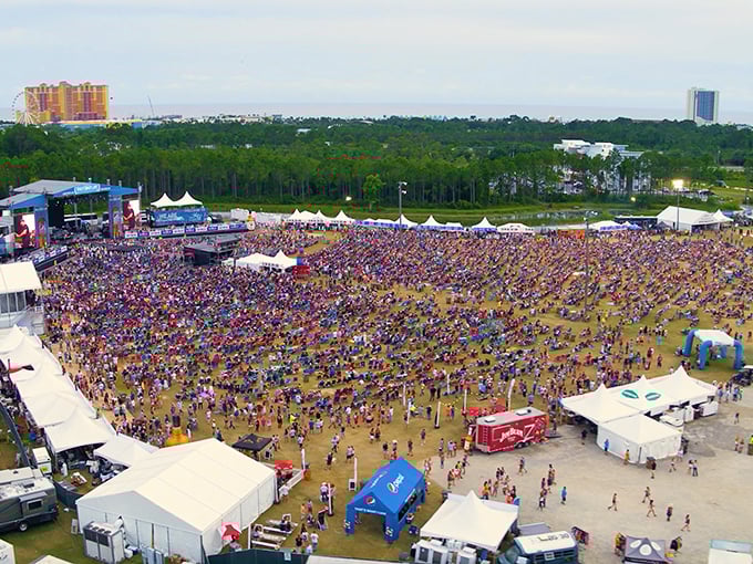 Gulf Coast Jam brings thousands together under open skies – proof that retirement doesn't mean the end of concerts, just better seating options.