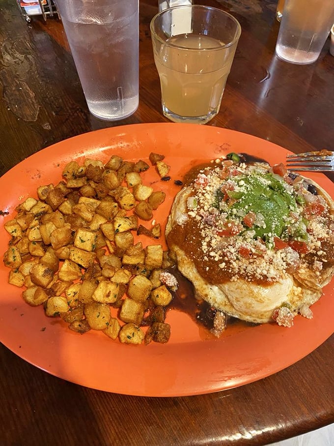 Huevos with attitude—this Mexican-inspired breakfast brings the heat and color of a Frida Kahlo painting to your morning routine.