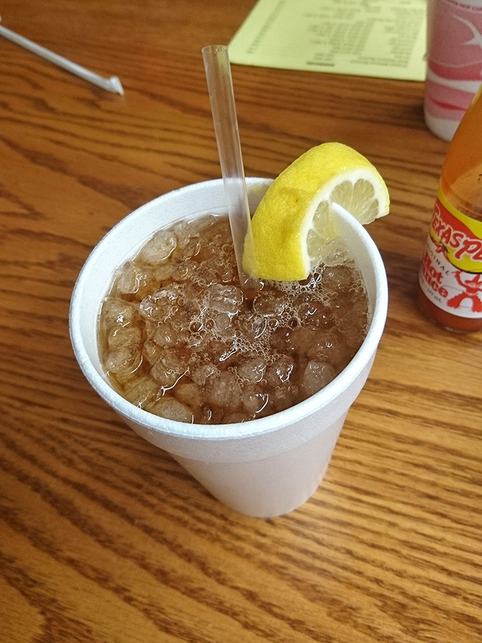 Sweet tea with lemon—the unofficial wine pairing of Southern barbecue. Cold, refreshing, and sweet enough to balance that vinegar tang.