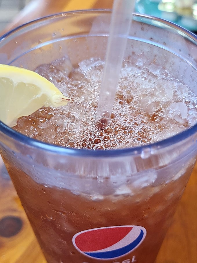 Nothing beats a cold, sweating glass of sweet tea with lemon—the house wine of the South and the perfect companion to anything on Neal's menu.