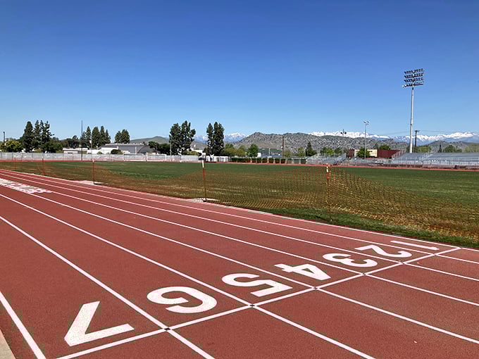 Olympic dreams start on tracks like this—Jamison Stadium's well-maintained facilities reflect a community that invests in both athletics and opportunity.
