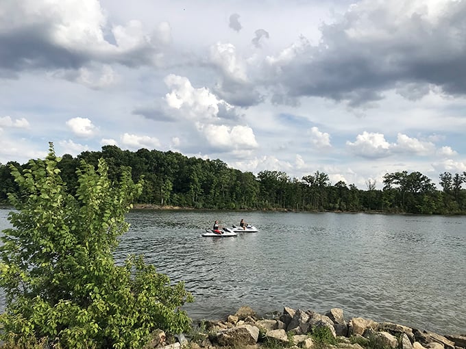 Jet skiing: because walking on water is so last millennium, and way less fun than this.