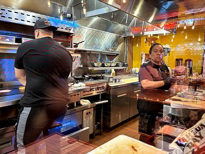 The kitchen crew works with the synchronized precision of a well-rehearsed band – every plate a platinum hit.