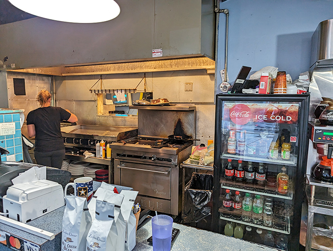 Where the magic happens—the kitchen may be humble, but it's the launch pad for flavor rockets that keep Erie residents coming back.