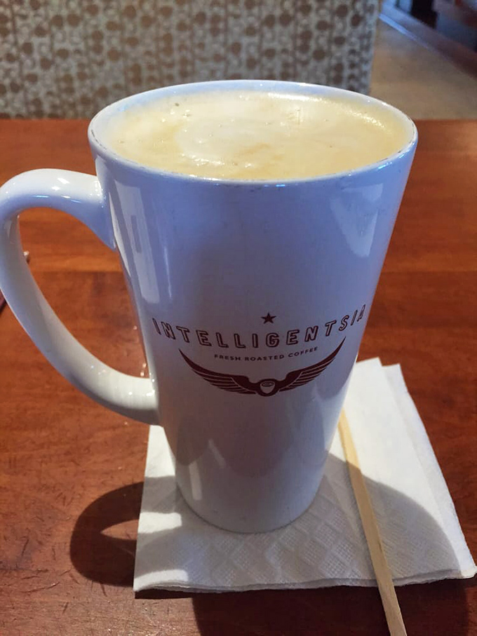 Coffee isn't just served here – it's presented with the reverence it deserves. This latte might be the most important relationship of your morning.