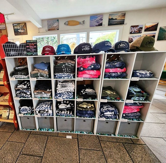 Take home some memories—or at least a t-shirt that proves you found seafood nirvana.