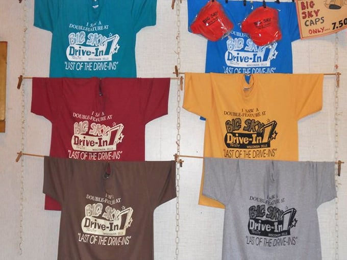 The ultimate drive-in souvenir – t-shirts proclaiming "Last of the Drive-Ins." Wear your nostalgia proudly in six different colors.