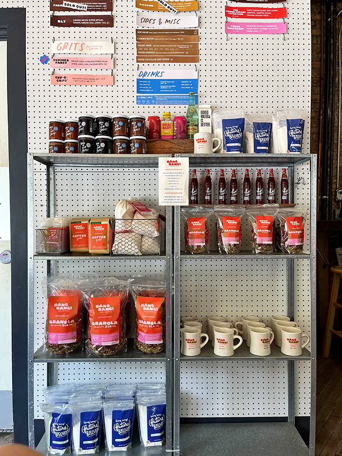 The retail shelf isn't just merchandise—it's a take-home insurance policy against pie withdrawal symptoms once you leave.