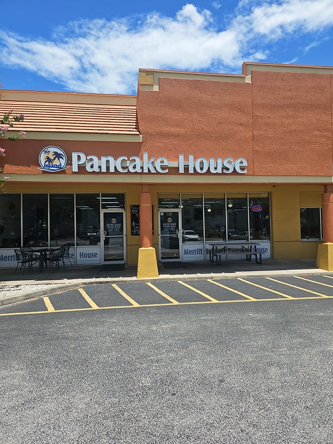 The Merritt Island Pancake House—where breakfast portions are astronomical (fitting for Space Coast dining) but prices remain down-to-earth.