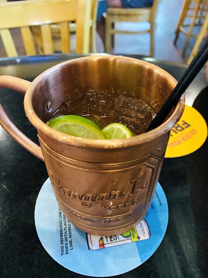 The copper mule mug isn't just a vessel—it's a promise of lime-kissed refreshment that cuts through rich barbecue with precision and purpose.