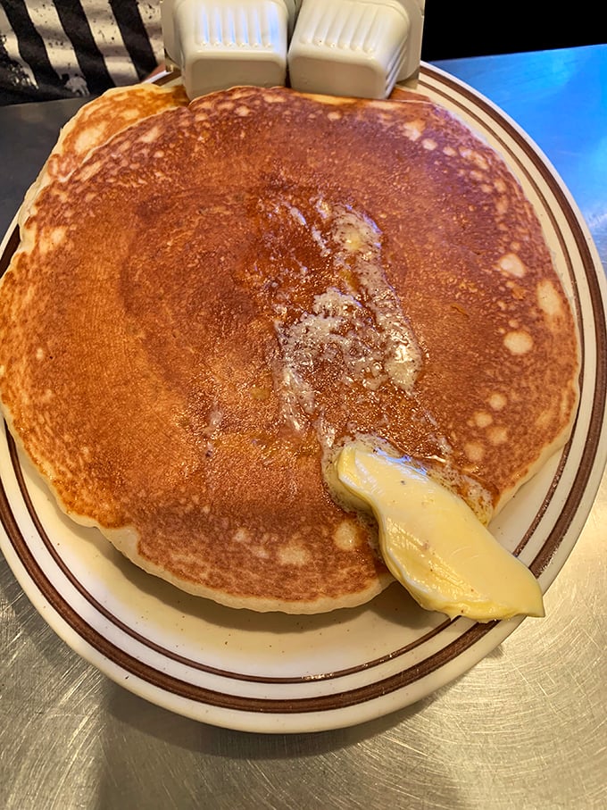 The pancake that ate Pennsylvania – golden, buttery, and large enough to have its own zip code.
