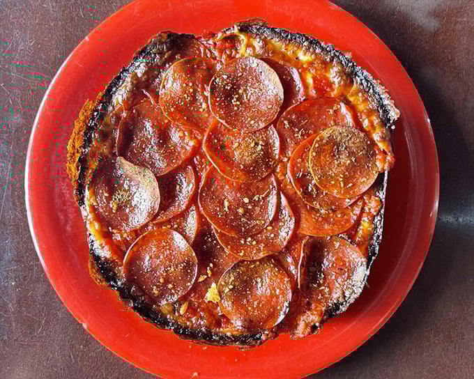 The personal pan pizza – for when you don't want to share perfection. That mushroom-topped beauty is a relationship worth committing to.