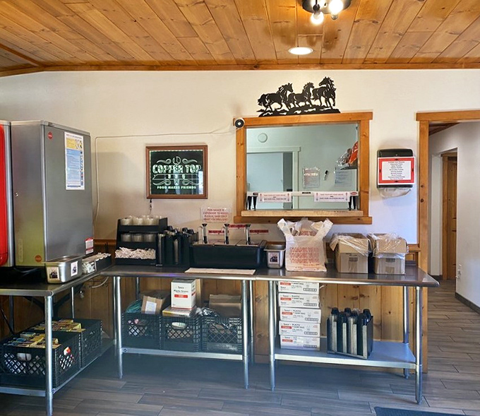 The ordering counter – where BBQ dreams begin and diet resolutions temporarily go on vacation.