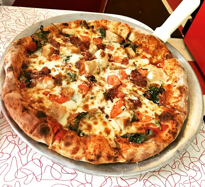 Pizza that proves Pennsylvania isn't just about cheesesteaks—this pie has the perfect cheese-to-topping ratio that mathematicians should study.