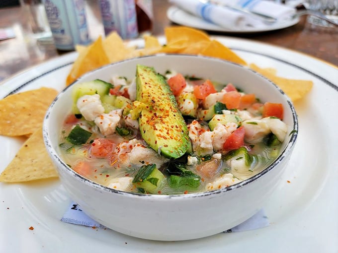 Ceviche that dances with freshness—each bite a reminder that sometimes the ocean's best gifts need minimal intervention.