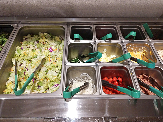 The salad bar for when your conscience calls. But let's be honest—you're here for the meat, not the lettuce.