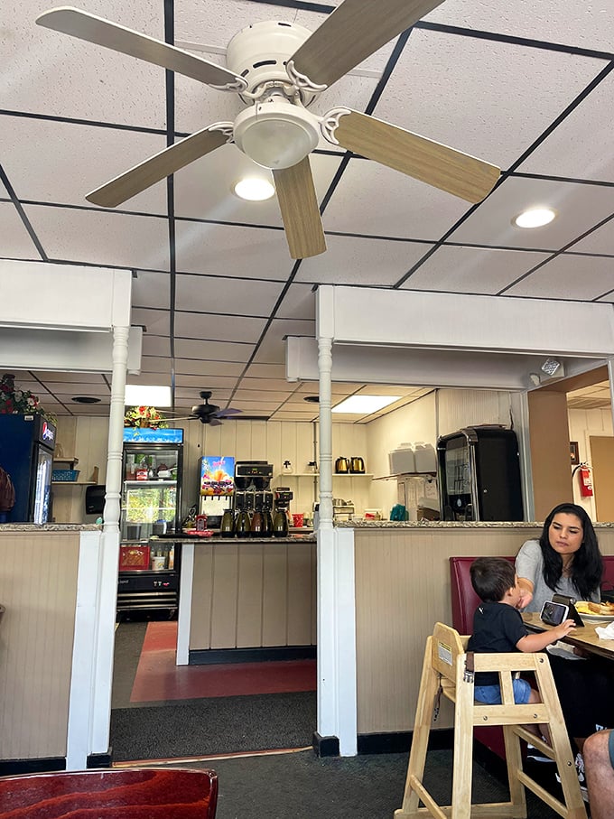 The service counter stands ready, like command central for your morning meal mission.