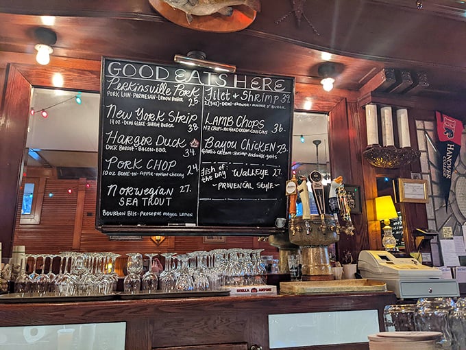 GOOD EATS HERE isn't just a sign—it's the understatement of the century. The chalkboard menu changes, but the quality never does.