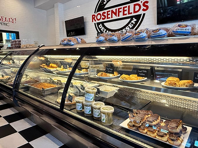 The deli counter—a treasure chest of Jewish delicacies where decisions are difficult and regrets are impossible.