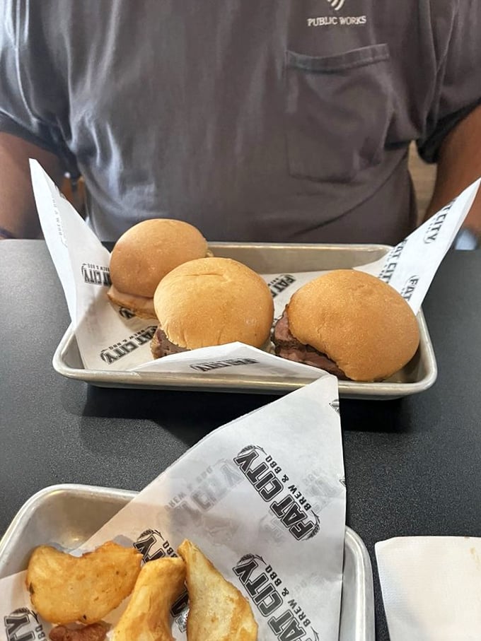 Sliders that prove good things come in small packages. These handheld BBQ delivery systems are dangerously easy to keep ordering.
