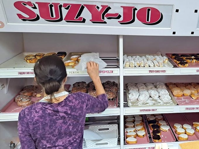 The shop's interior speaks to decades of tradition rather than trendy aesthetics. In the donut world, it's what's inside that counts—both the shop and the pastry. 