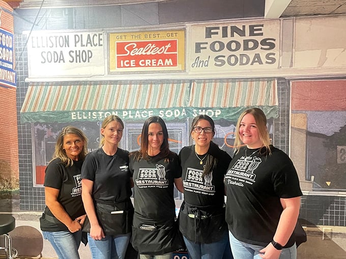 The real magic makers of Elliston Place—serving up smiles alongside banana splits with the efficiency of people who truly love what they do.