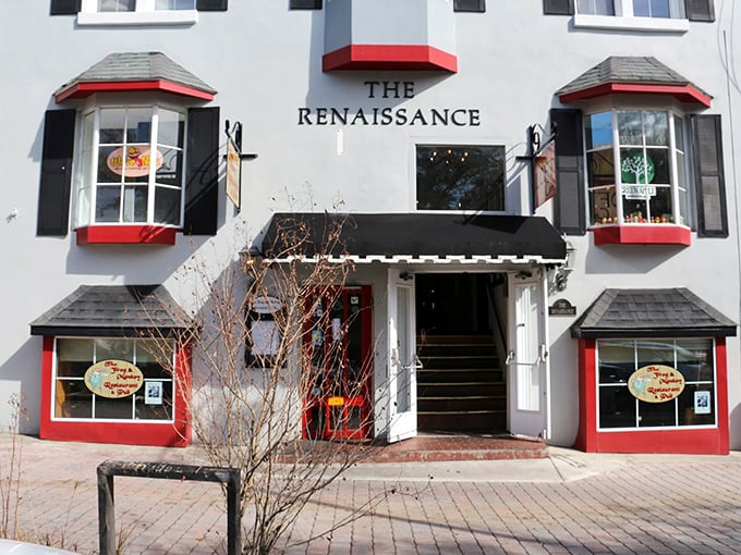 The Renaissance building's distinctive red trim and bay windows make it a downtown landmark. Shopping here feels like a step back in time—in the best possible way.