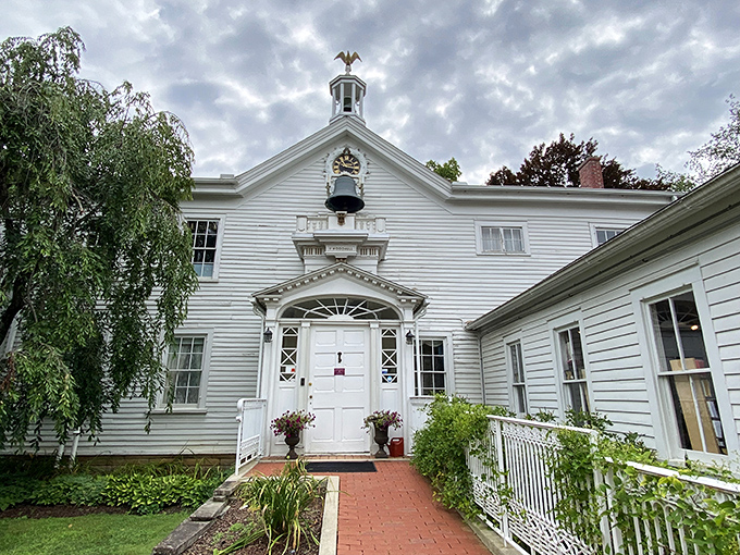 This historic white building with its elegant bell tower has witnessed generations of Granville life. Time stands still, except when the clock chimes.