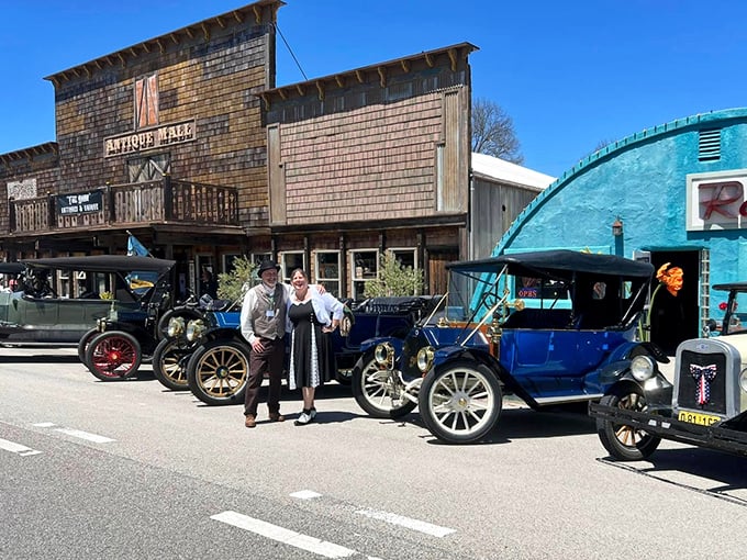 When vintage automobiles gather outside The Barn, it's like a class reunion where everyone aged exceptionally well.