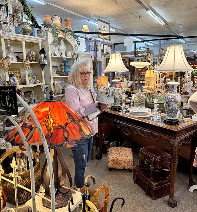 The lamp shopping experience: find the perfect shade, then spend twenty minutes figuring out how you'll get it home without damage. Worth every careful mile!