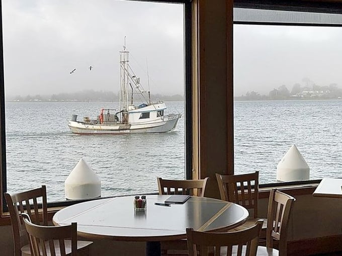 Dining with a view of working fishing boats—your lunch might have arrived on that very vessel just hours ago.