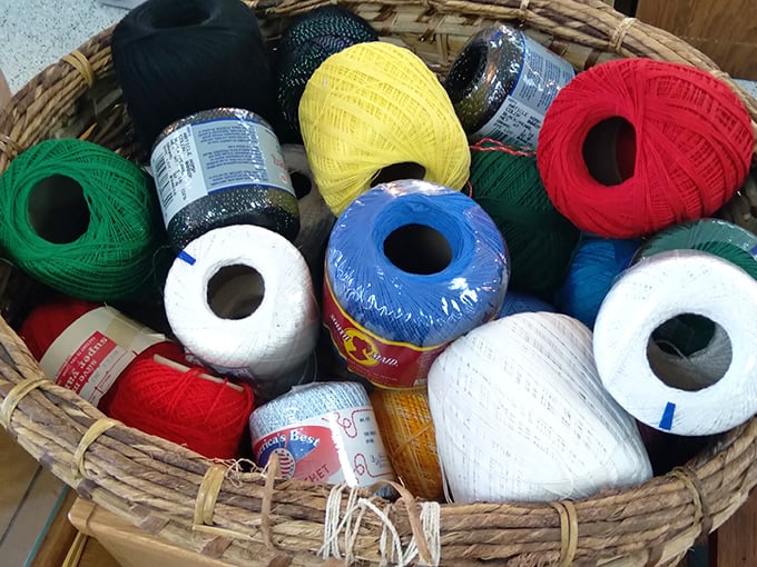 Craft supplies in rainbow abundance, ready to fuel the next Pinterest masterpiece or grandchild's art project.