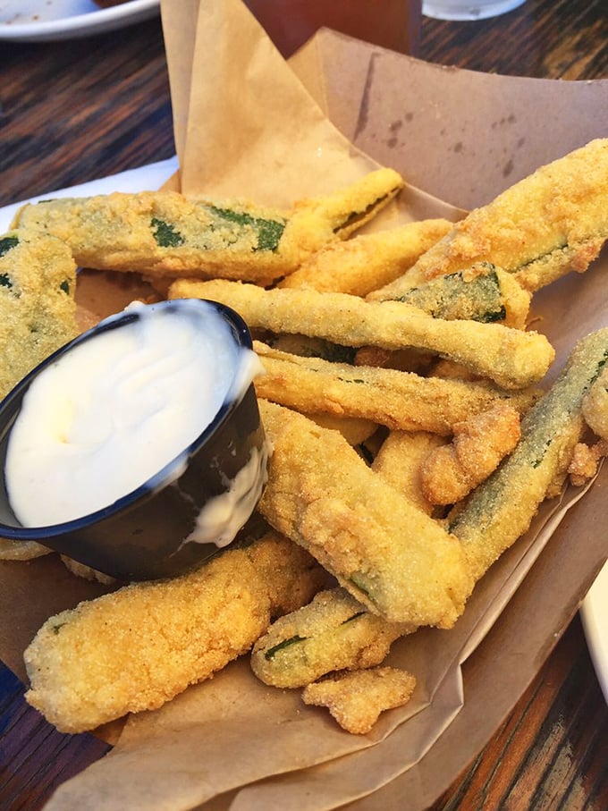 Zucchini fries – where vegetable virtue meets deep-fried vice. The perfect compromise between eating healthy and living deliciously.