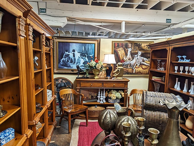 Fine furniture arranged with museum-like precision – proving that sometimes the most sophisticated decorating style is simply "old money."