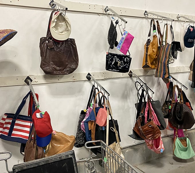 Handbag heaven for accessories enthusiasts – from faux-designer to genuinely vintage, each purse holds secrets of shopping trips past.