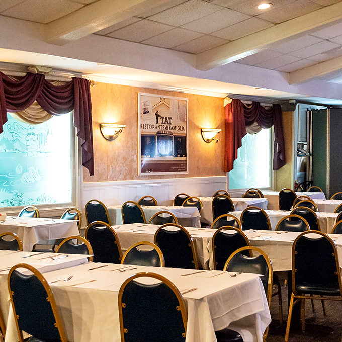 The banquet room awaits your next celebration, with enough space for the entire family—including those cousins nobody really talks to.