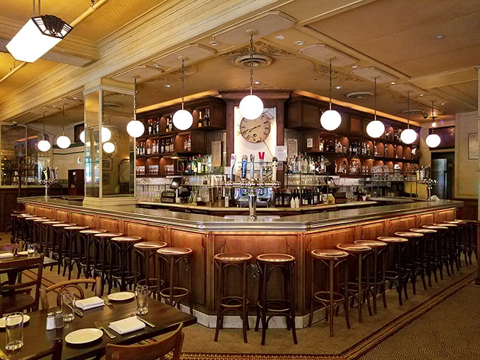 This isn't just a bar—it's command central for liquid happiness. Those stools have witnessed countless first dates, celebrations, and "just because" moments.